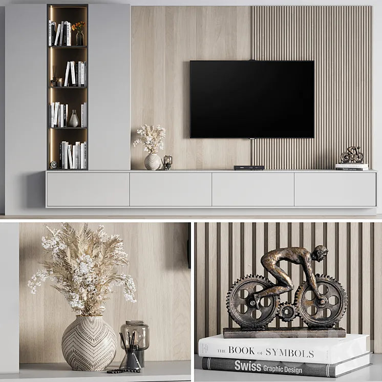 Tv wall 09 3DS Max Model – 3DSky Model Free