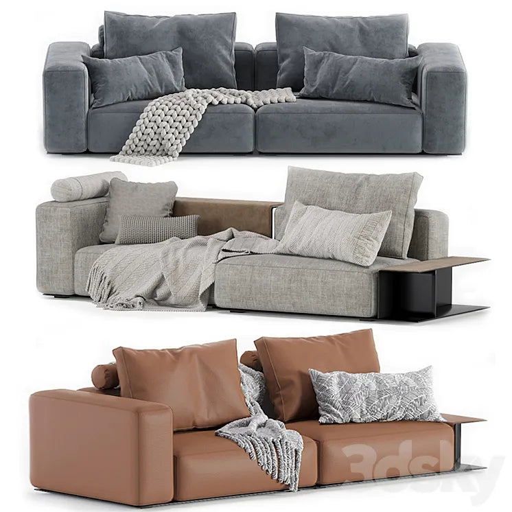 Westside Modular Sofa Poliform 2 Seat 3 Version 3DS Max Model – 3DSky ...