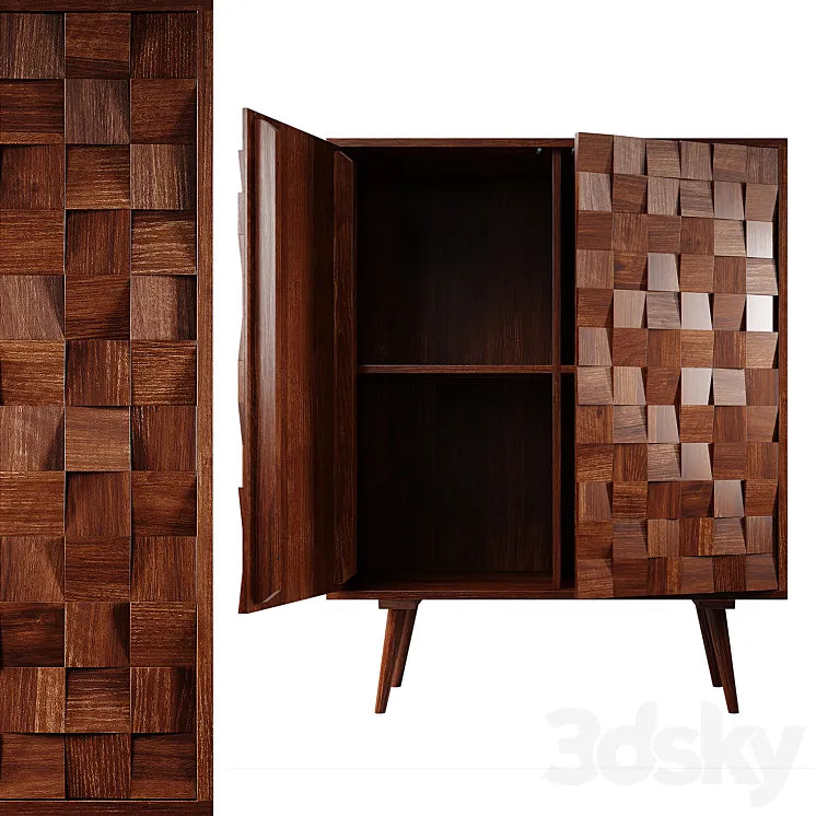 Zara Home – The sideboard with carved doors 3DS Max Model – 3DSky Model ...